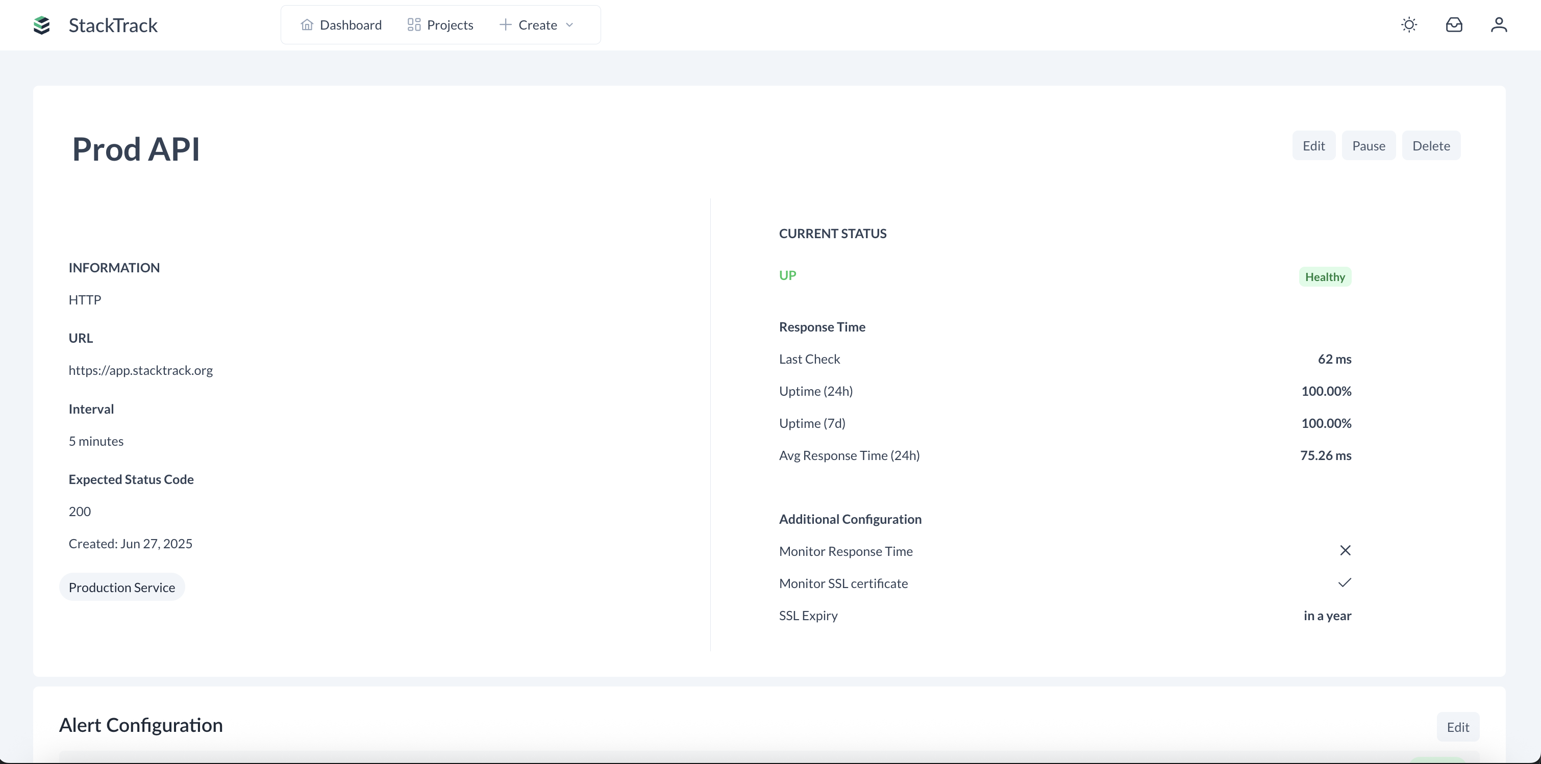 StackTrack Platform Screenshot